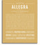 Allegra Personalized Name Meaning Art Prints – Name Stories
