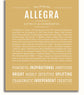 Allegra | Name Art Print – Name Stories