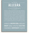 Allegra Personalized Name Meaning Art Prints – Name Stories