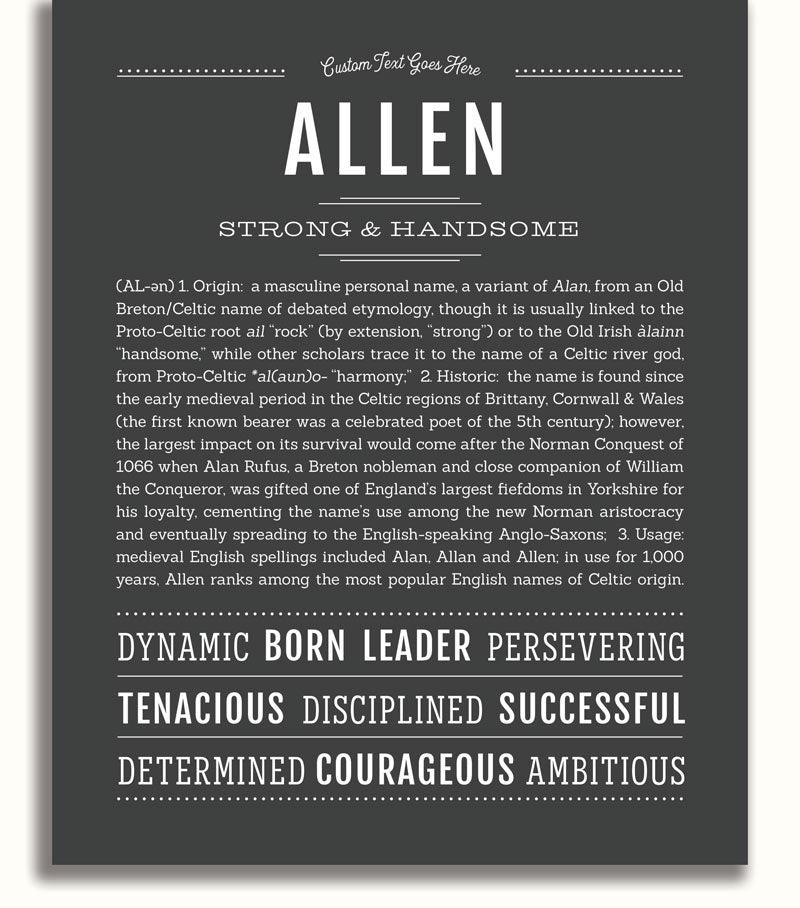 Allen | Name Art Print – Name Stories