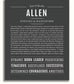 Allen Personalized Name Meaning Art Prints – Name Stories