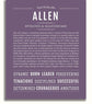 Allen Personalized Name Meaning Art Prints – Name Stories