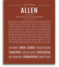 Allen Personalized Name Meaning Art Prints – Name Stories