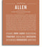 Allen Personalized Name Meaning Art Prints – Name Stories