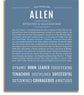 Allen Personalized Name Meaning Art Prints – Name Stories