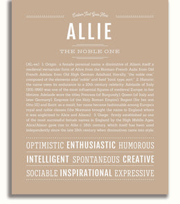 Allie | Name Art Print – Name Stories