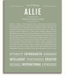 Allie | Name Art Print – Name Stories