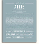 Allie | Name Art Print – Name Stories