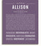 Allison Personalized Name Meaning Art Prints – Name Stories