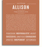 Allison | Name Art Print – Name Stories
