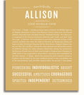 Allison | Name Art Print – Name Stories