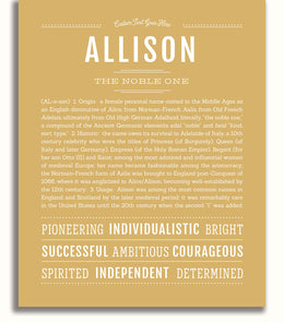 Allison | Name Art Print – Name Stories