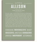 Allison | Name Art Print – Name Stories