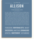Allison | Name Art Print – Name Stories