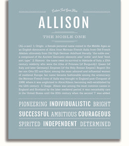 Allison | Name Art Print – Name Stories
