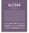 Allyson | Name Art Print – Name Stories