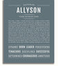 Allyson | Name Art Print – Name Stories