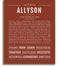 Allyson | Name Art Print – Name Stories