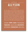Allyson | Name Art Print – Name Stories