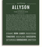 Allyson | Name Art Print – Name Stories