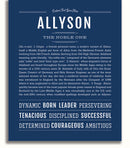 Allyson | Name Art Print – Name Stories