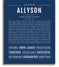 Allyson | Name Art Print – Name Stories