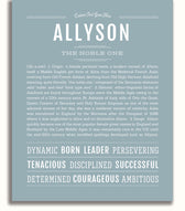 Allyson | Name Art Print – Name Stories