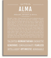 Alma | Name Art Print – Name Stories