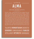 Alma | Name Art Print – Name Stories
