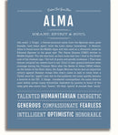 Alma | Name Art Print – Name Stories