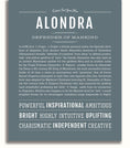 Alondra | Name Art Print – Name Stories