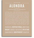 Alondra | Name Art Print – Name Stories
