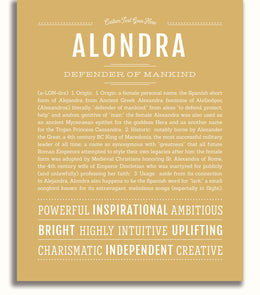 Alondra | Name Art Print – Name Stories
