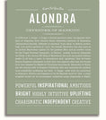 Alondra | Name Art Print – Name Stories