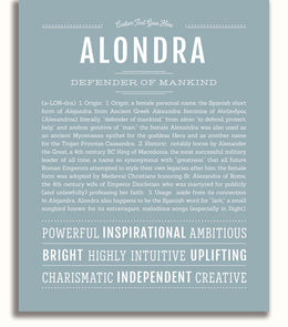 Alondra | Name Art Print – Name Stories