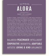Alora | Name Art Print – Name Stories