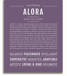 Alora | Name Art Print – Name Stories
