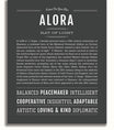 Alora | Name Art Print – Name Stories