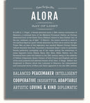 Alora | Name Art Print – Name Stories
