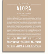 Alora | Name Art Print – Name Stories