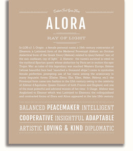 Alora | Name Art Print – Name Stories