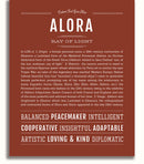 Alora | Name Art Print – Name Stories