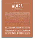 Alora | Name Art Print – Name Stories