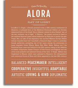 Alora | Name Art Print – Name Stories