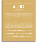 Alora | Name Art Print – Name Stories