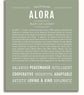 Alora | Name Art Print – Name Stories