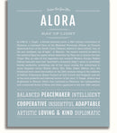 Alora | Name Art Print – Name Stories