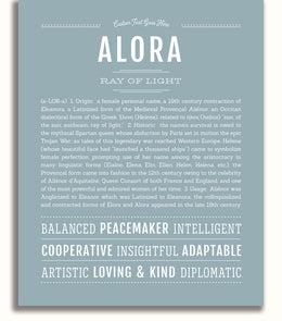 Alora | Name Art Print – Name Stories