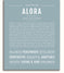 Alora | Name Art Print – Name Stories