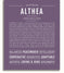 Althea | Name Art Print – Name Stories
